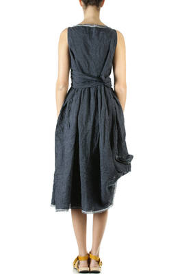 DANIELA GREGIS - Micro Check Linen Dress :: Ivo Milan