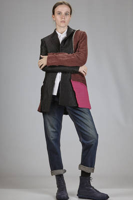 YANG LI - Blazer Jacket With Irregular Patchwork Of Different Fabrics ...