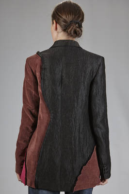 YANG LI - Blazer Jacket With Irregular Patchwork Of Different Fabrics ...