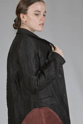 YANG LI - Blazer Jacket With Irregular Patchwork Of Different Fabrics ...