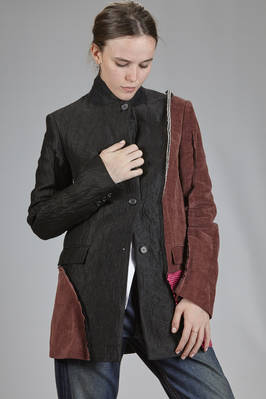 YANG LI - Blazer Jacket With Irregular Patchwork Of Different Fabrics ...