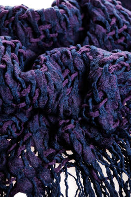 Y'S Yohji Yamamoto - Long And Wide Scarf In Wide Wool Net With Tone On ...