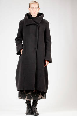 YUKAI - Long Coat In Heavy And Soft Wool And Angora Cloth, Polyester ...